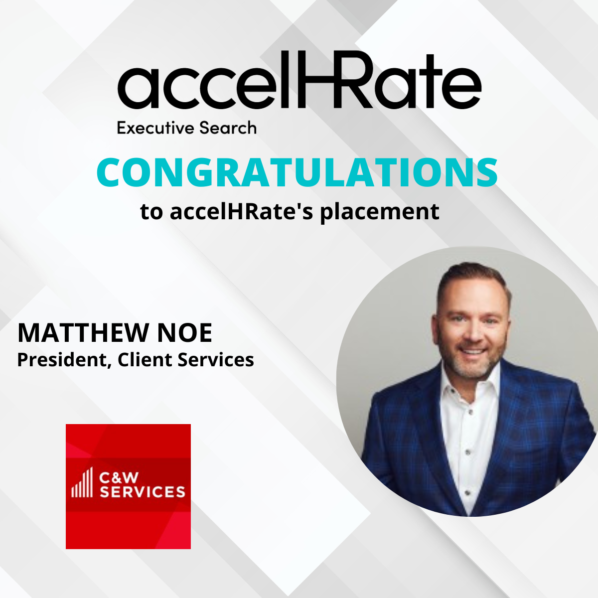 accelHRate’s Placement Matthew Noe at Cushman & Wakefield recently ...